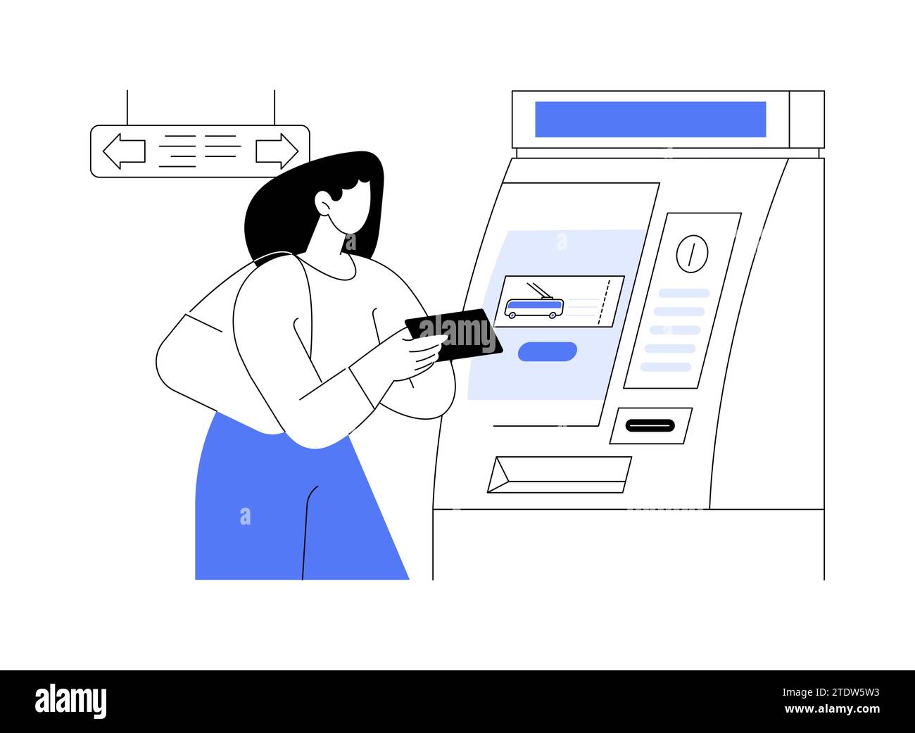 Automated ticket vending machine Stock Vector Images - Alamy