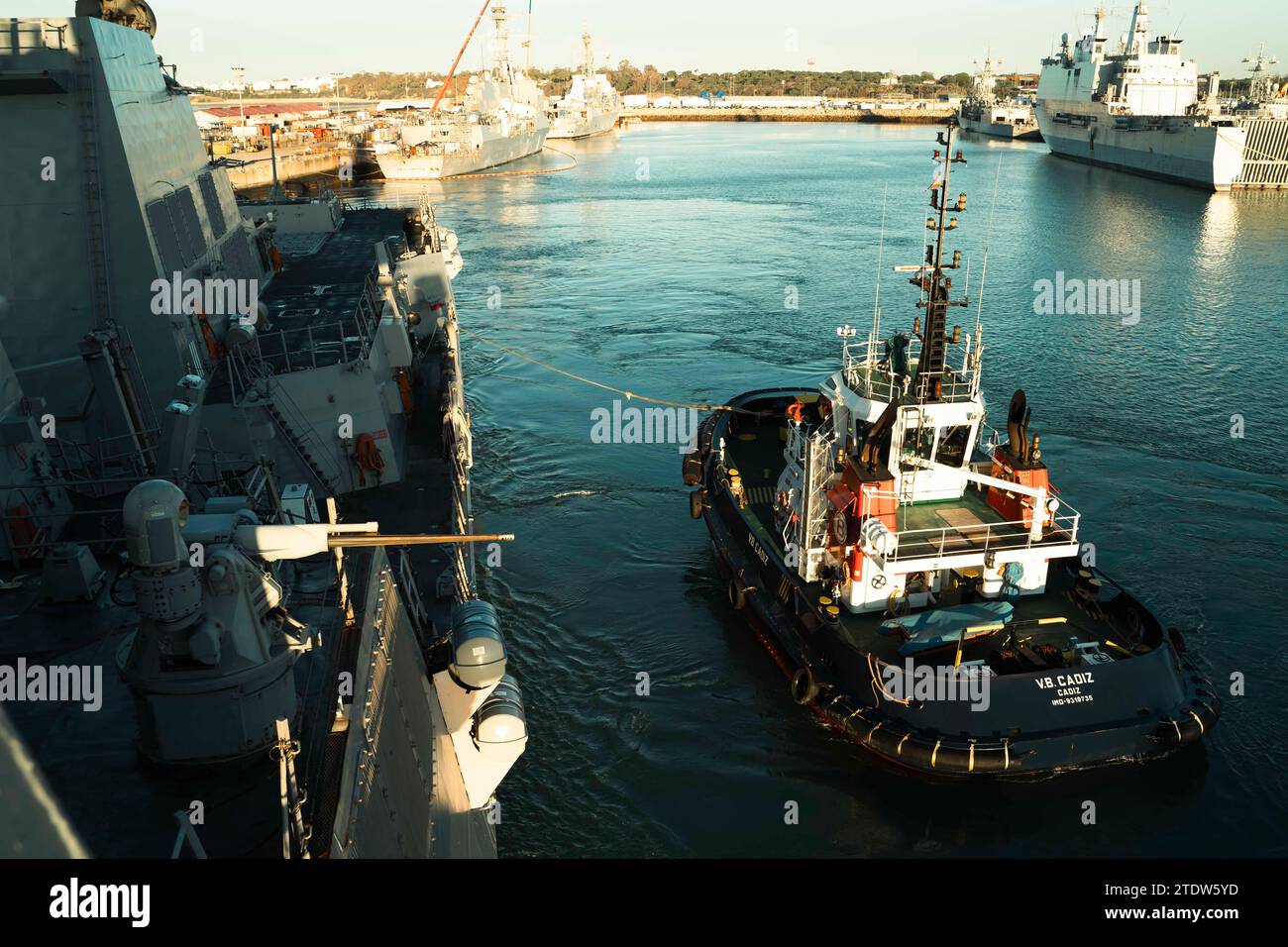 231214-N-EJ843-1020 ROTA, Spain (Dec. 14, 2023) - The Arleigh Burke-class guided-missile ...
