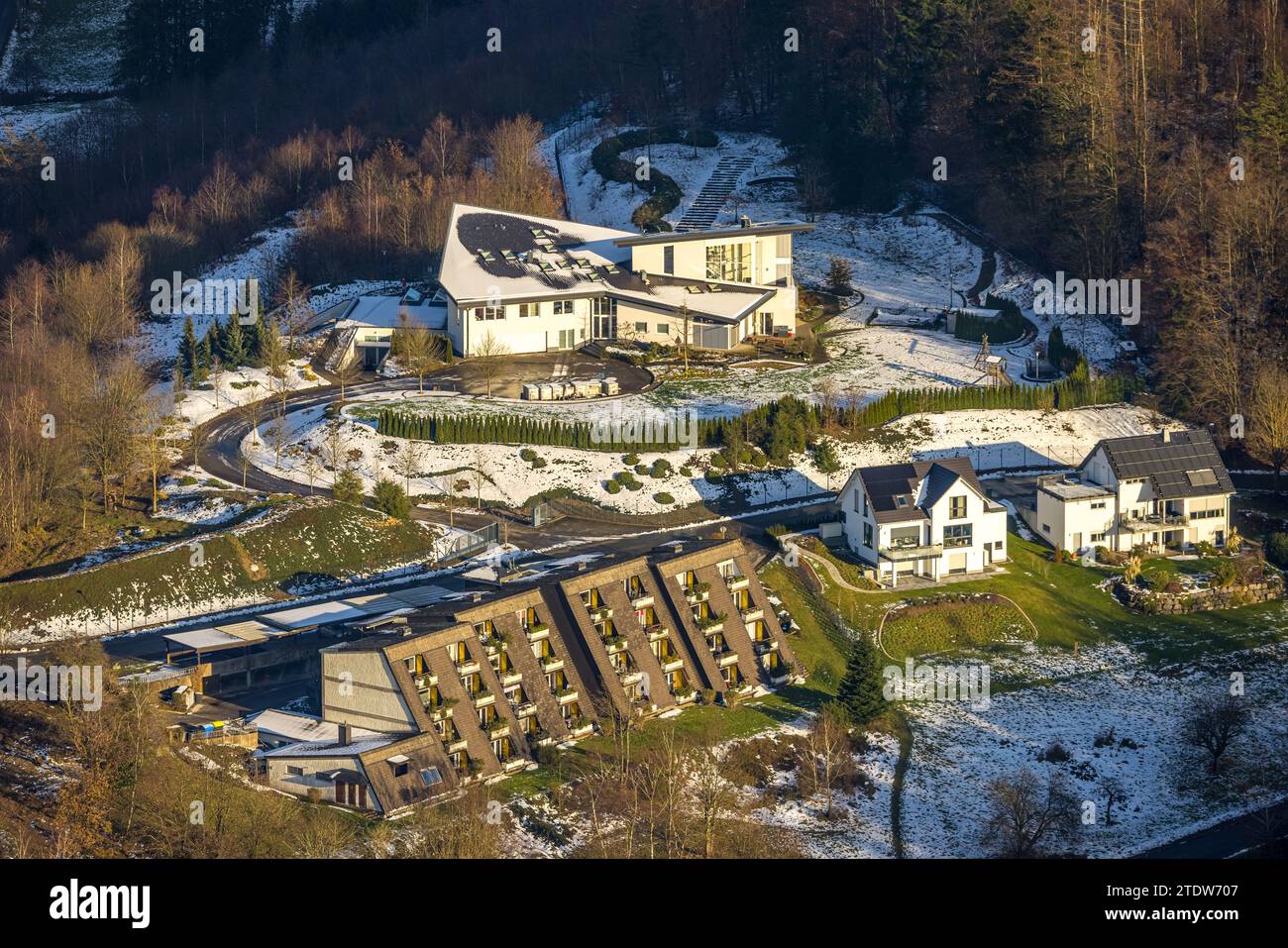 Aerial view, terraced vacation home Am Stein, Wattmeckestraße, Olsberg ...