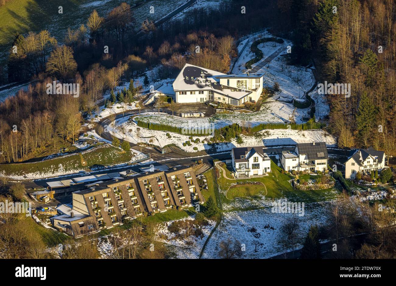 Aerial view, terraced vacation home Am Stein, Wattmeckestraße, Olsberg ...
