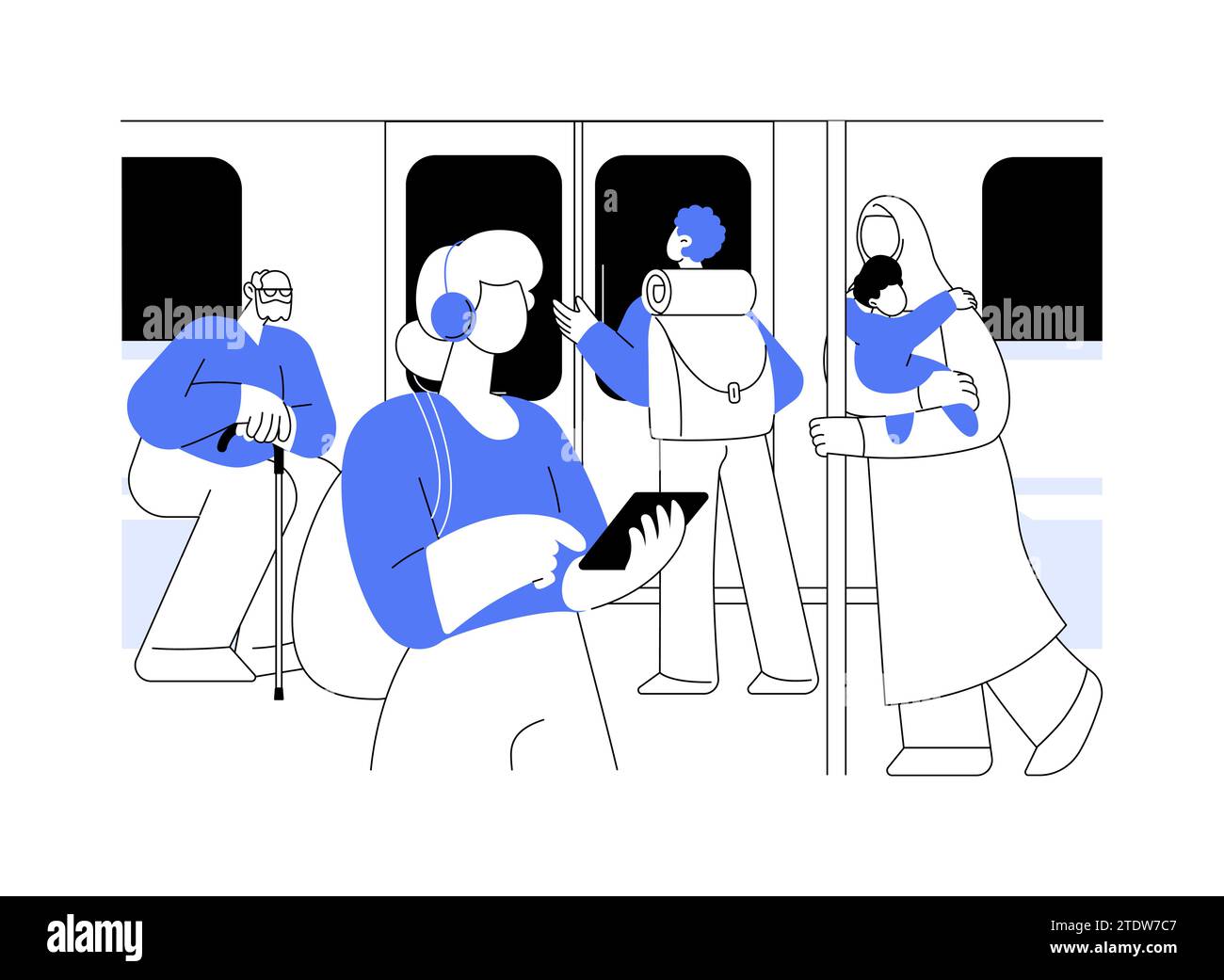 Rush hour abstract concept vector illustration Stock Vector Image & Art ...