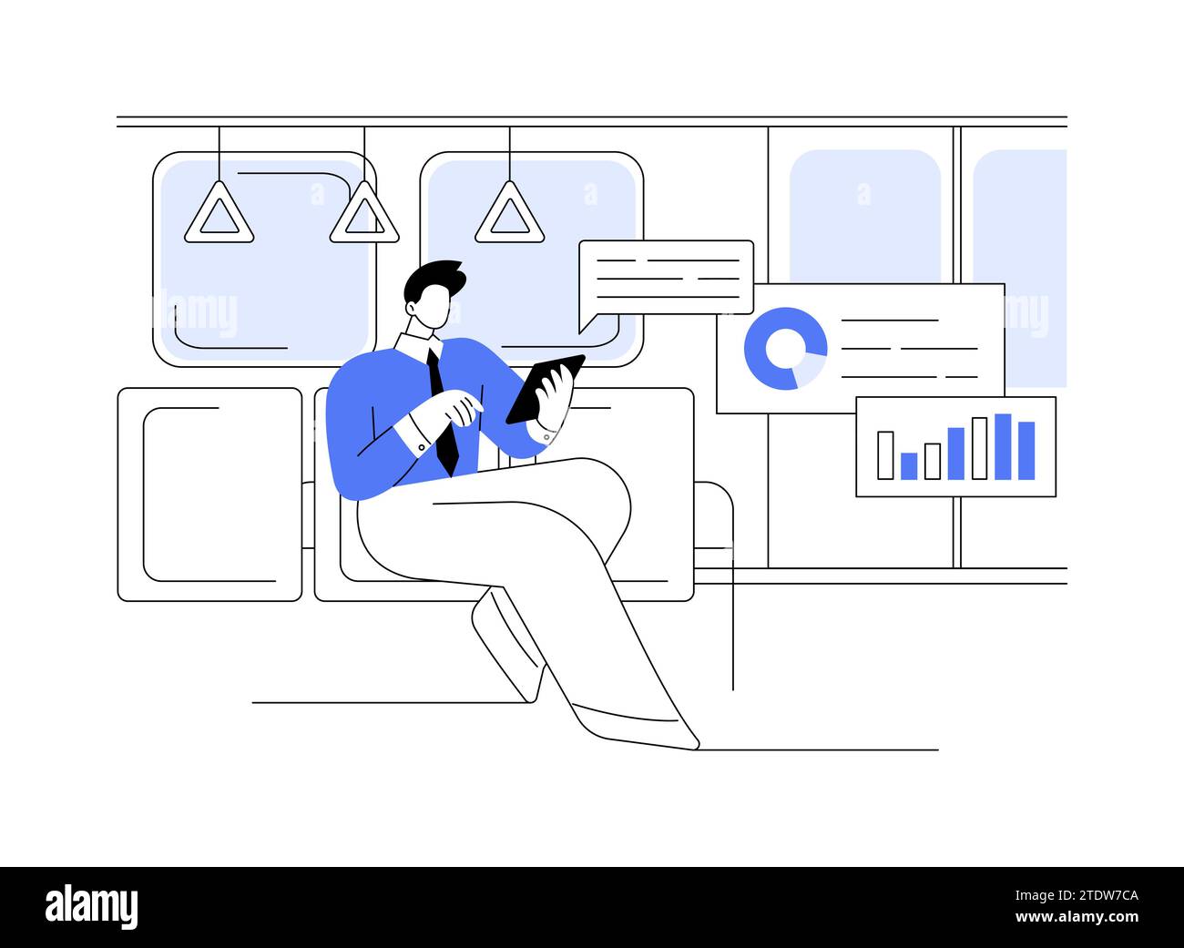 Working on the way abstract concept vector illustration Stock Vector ...