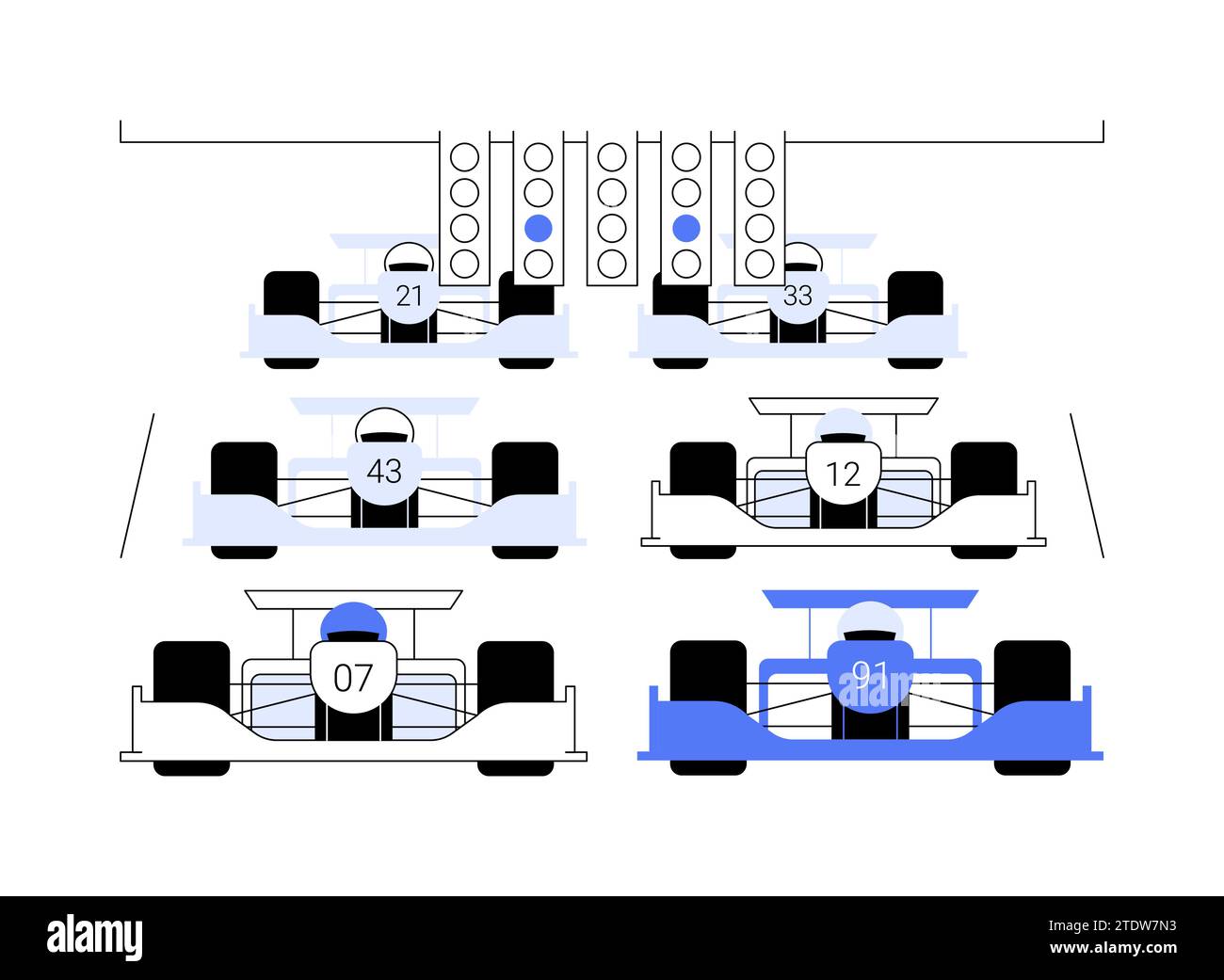 Starting line motorsport Stock Vector Images - Alamy