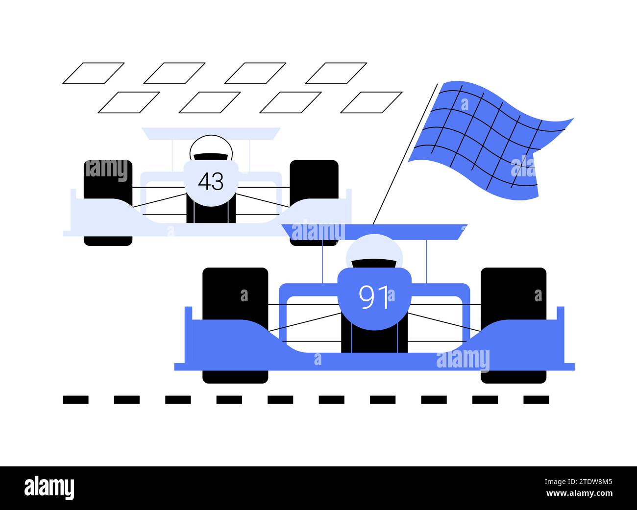 Crossing finish line abstract concept vector illustration Stock Vector ...