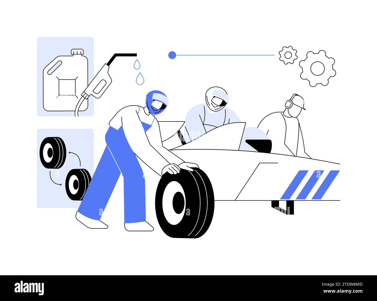 Pit stop abstract concept vector illustration Stock Vector Image & Art ...