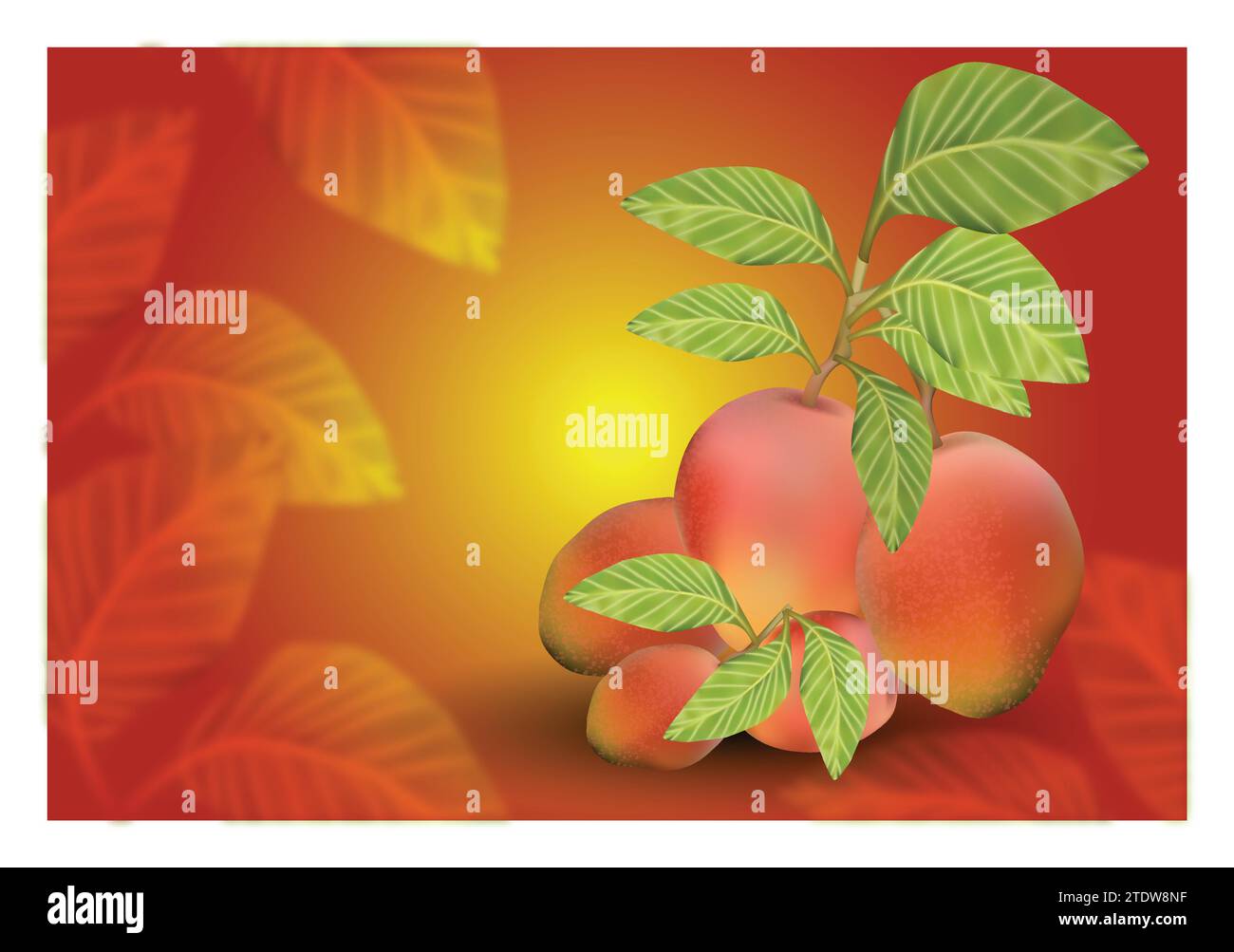 Ripe mango tree Stock Vector Images - Alamy