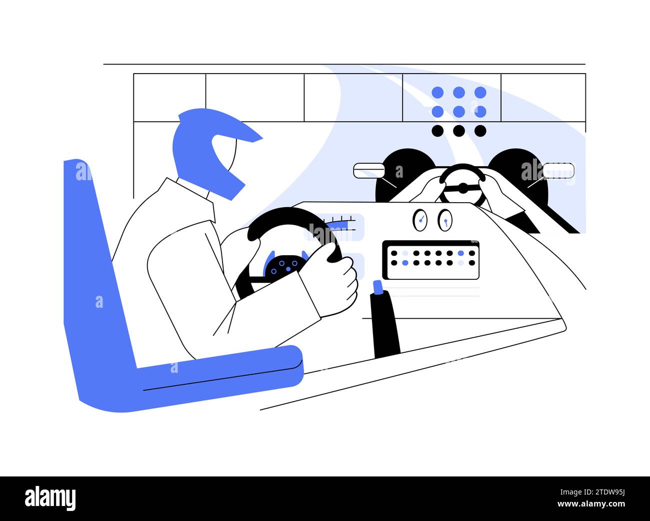 Racing simulator abstract concept vector illustration Stock Vector ...