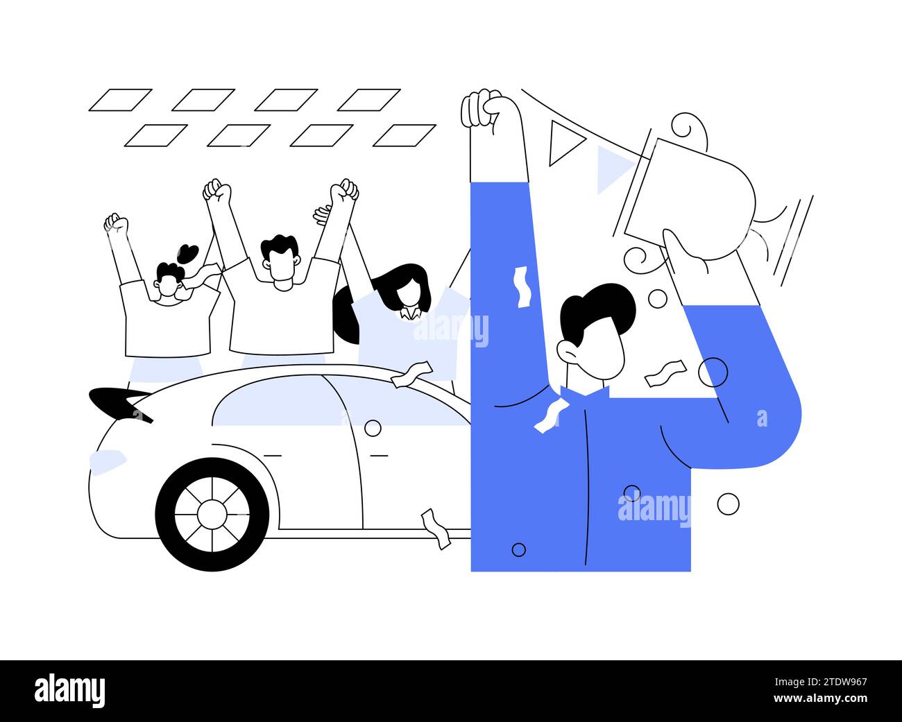 Race to victory abstract concept vector illustration Stock Vector Image ...