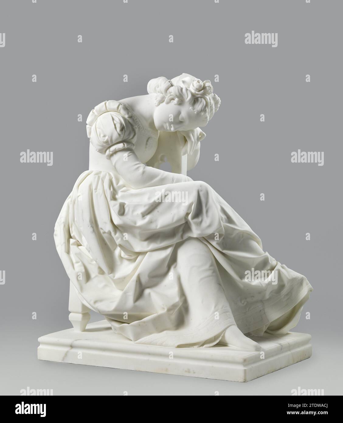 Sleeping Beauty, 1867 An image of a sitting, falling asleep girl, with ...
