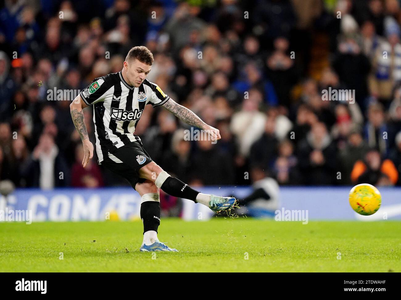Newcastle United's Kieran Trippier misses in the penalty shoot out ...