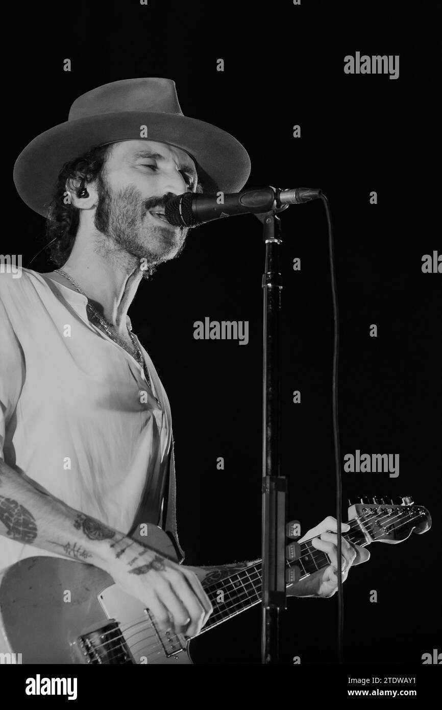 The singer Leiva performs during a concert at the WiZink Center, on 19 ...