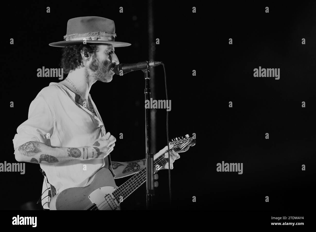 The singer Leiva performs during a concert at the WiZink Center, on 19 ...