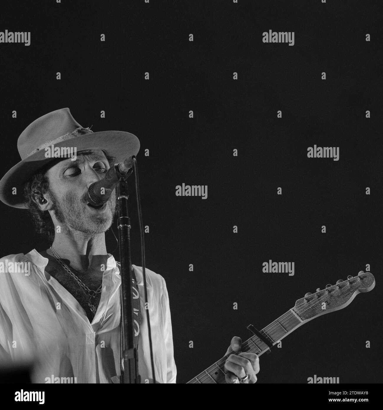 The singer Leiva performs during a concert at the WiZink Center, on 19 ...