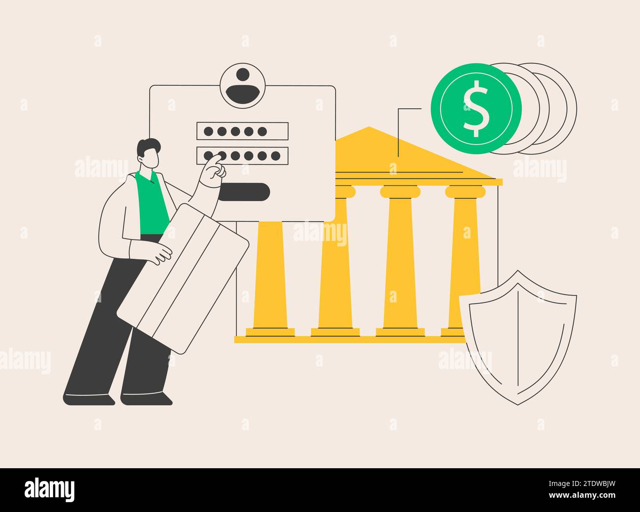 Bank account abstract concept vector illustration Stock Vector Image ...