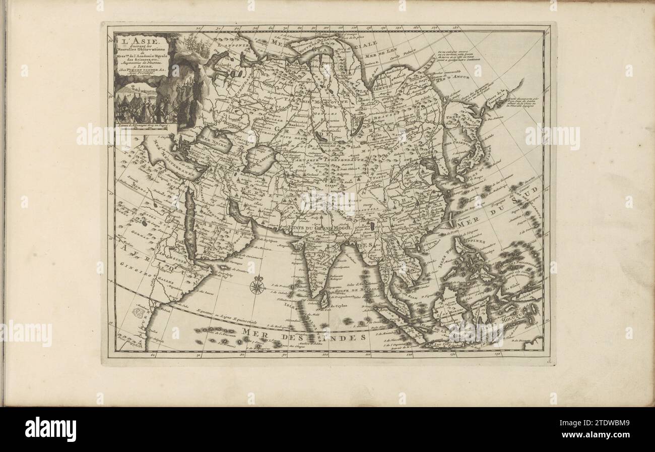 Map of Asia, 1669 - 1733 Map of Asia. At the top left a representation ...