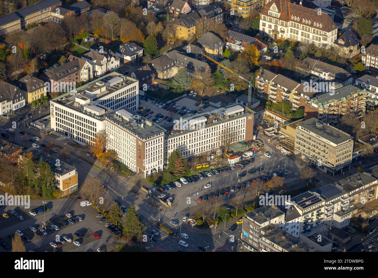 Aerial view, New Bauknecht Quarter with construction site at the RAG ...