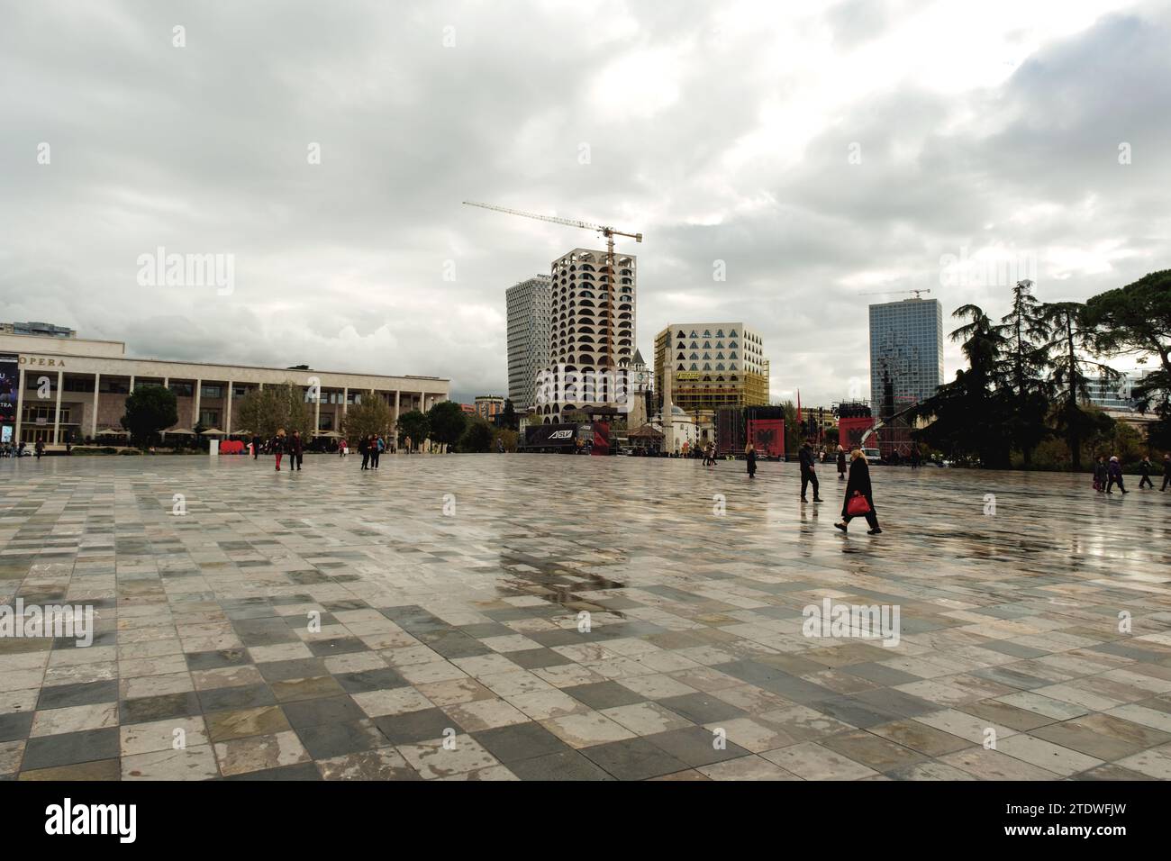 Tirana, Albania - November 29, 2023: A photo of Skanderbeg Square ...