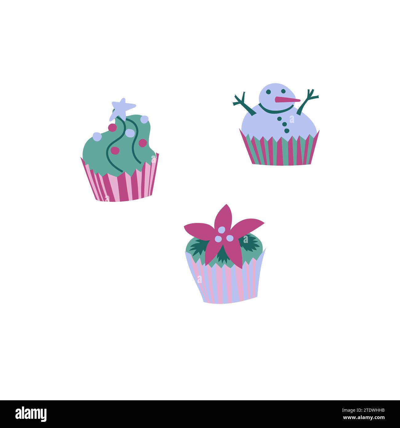 Christmas dessert snowman Stock Vector Images - Alamy