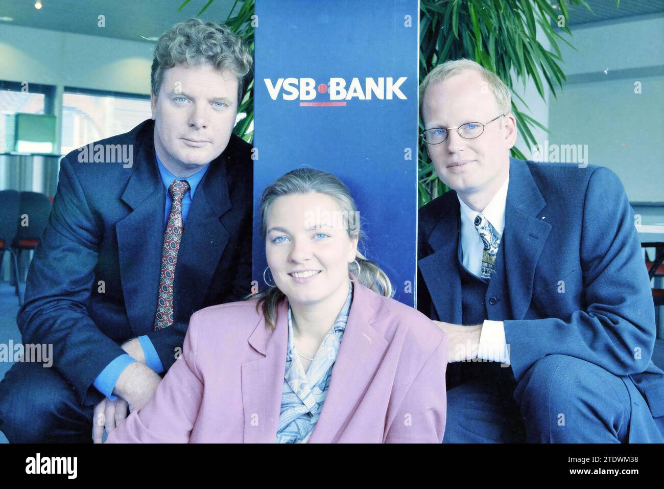 3 Persons VSB bank, Houtplein, Haarlem, Houtplein, The Netherlands, 19 ...
