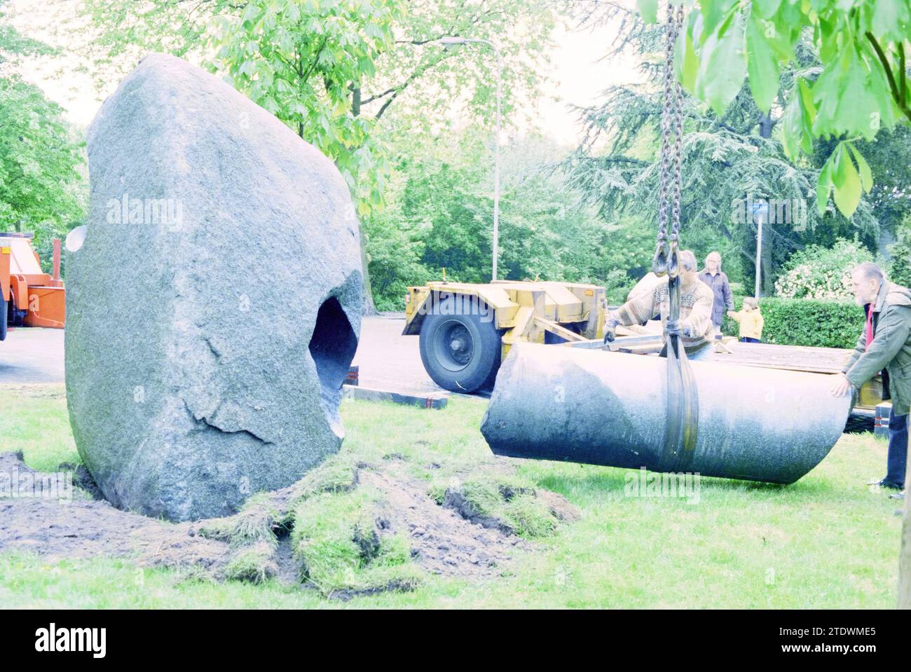 Placing stone 't Oude Slot, Heemstede, The Netherlands, 16-05-1995 ...