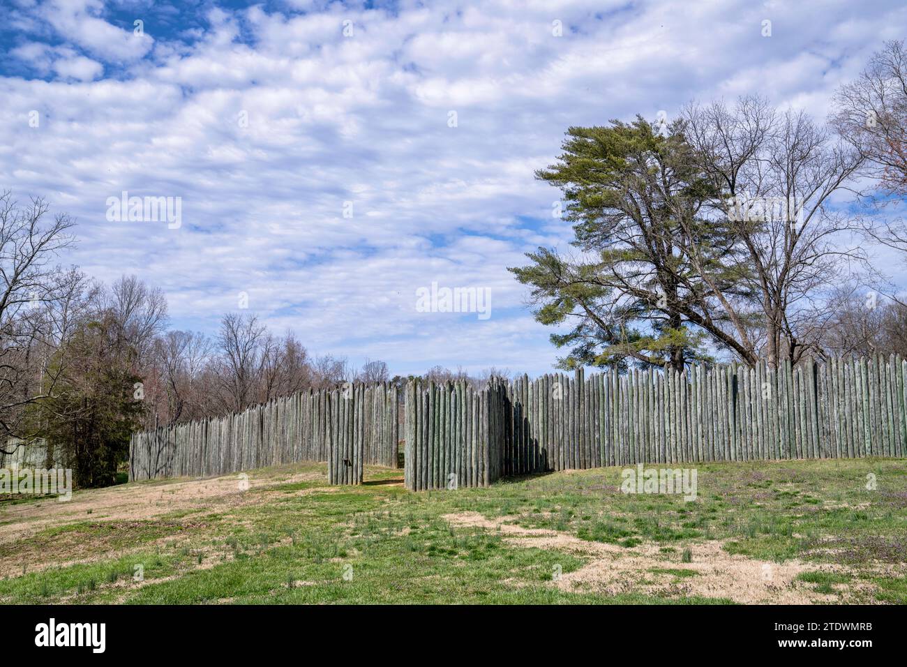 The Palisade, a fortification, at the colonial Moravian settlement in ...