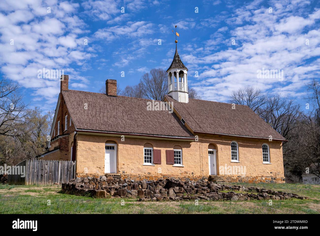 The Gemeinhaus, the place for meeting and worship, at the colonial ...