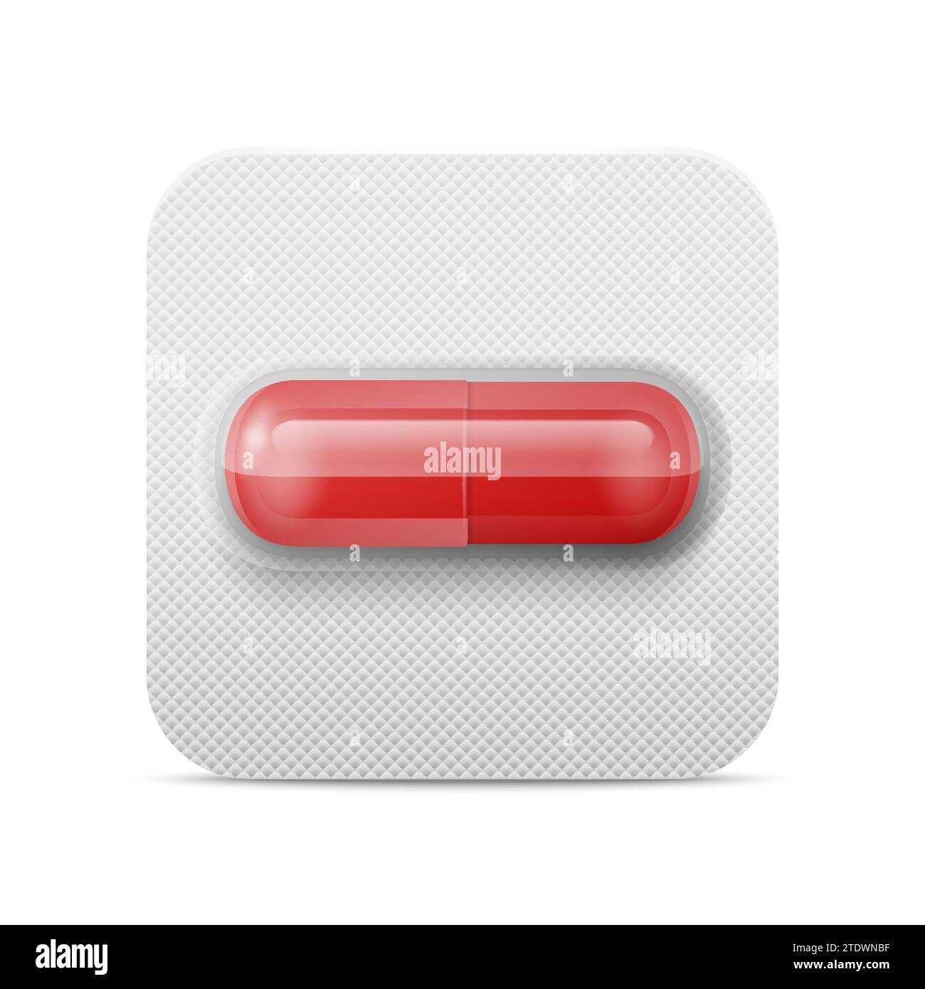 Vector Realistic Pharmaceutical Medical Red Pill, Vitamins, Capsule in ...