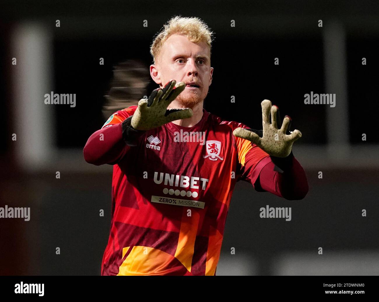Burslem, UK. 19th Dec, 2023. Tom Glover of Middlesbrough during the ...