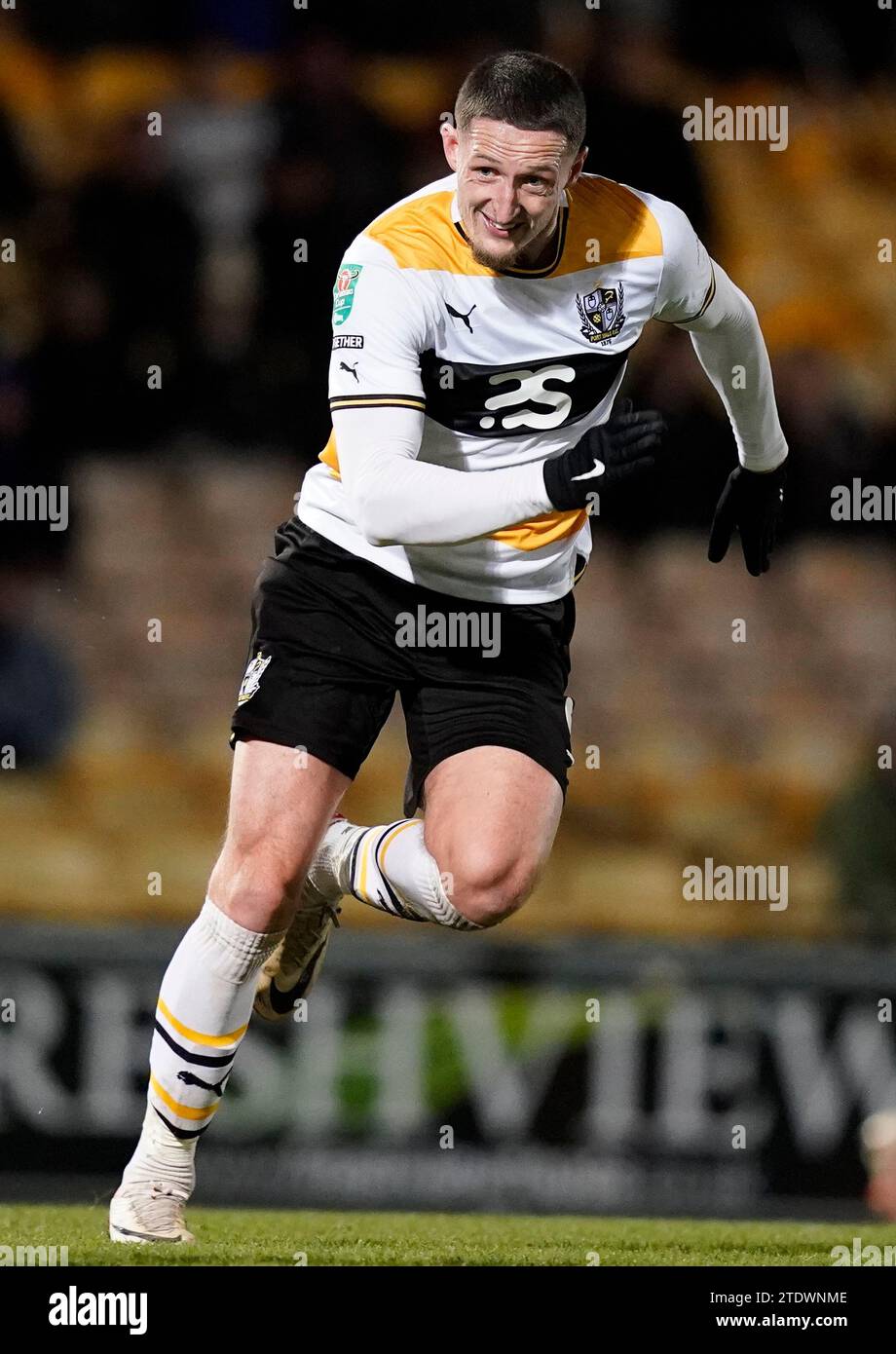 Burslem, UK. 19th Dec, 2023. Ryan Loft of Port Vale during the Carabao ...