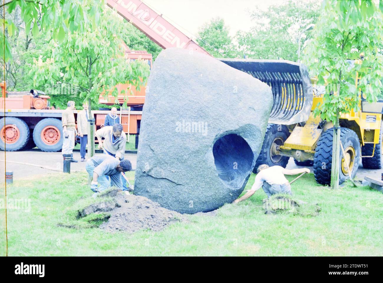 Placing stone 't Oude Slot, Heemstede, The Netherlands, 16-05-1995 ...
