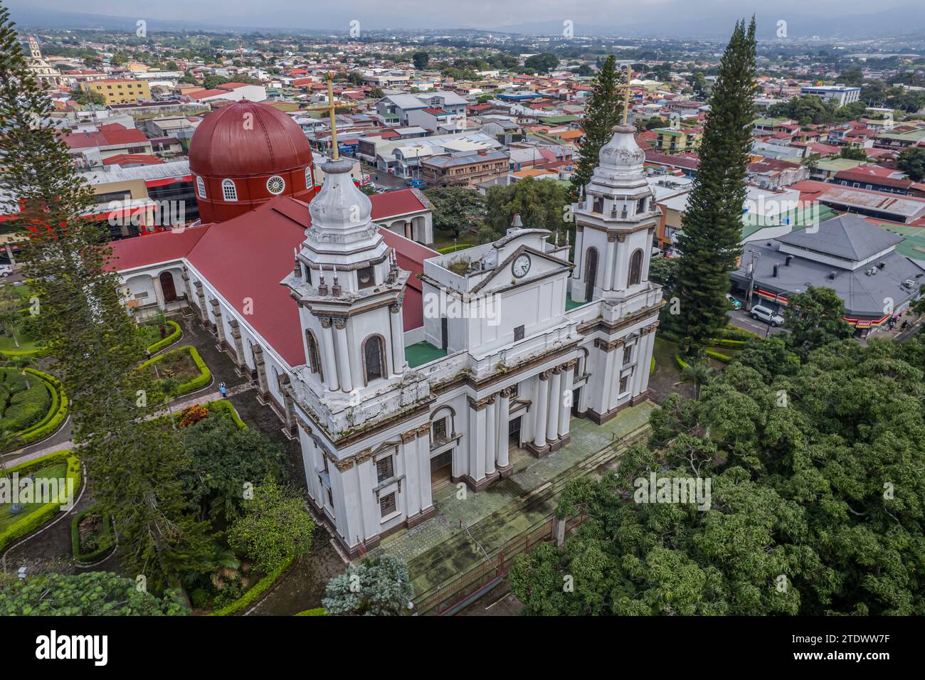 Aerial View of the Alajuela church in Costa Rica Stock Photo - Alamy