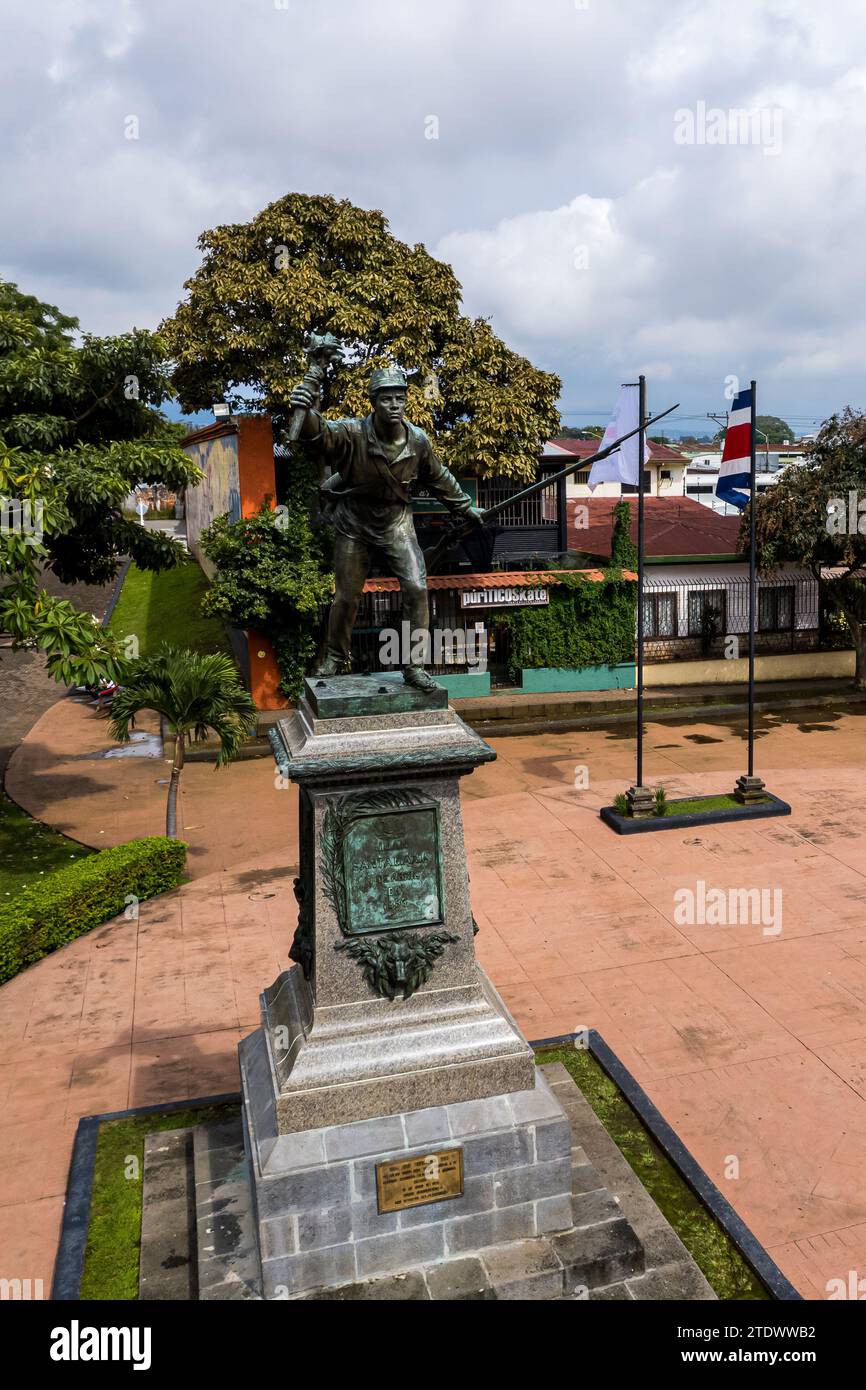 Aerial view of the Juan Santamaria Monument in Alajuela Costa Rica ...