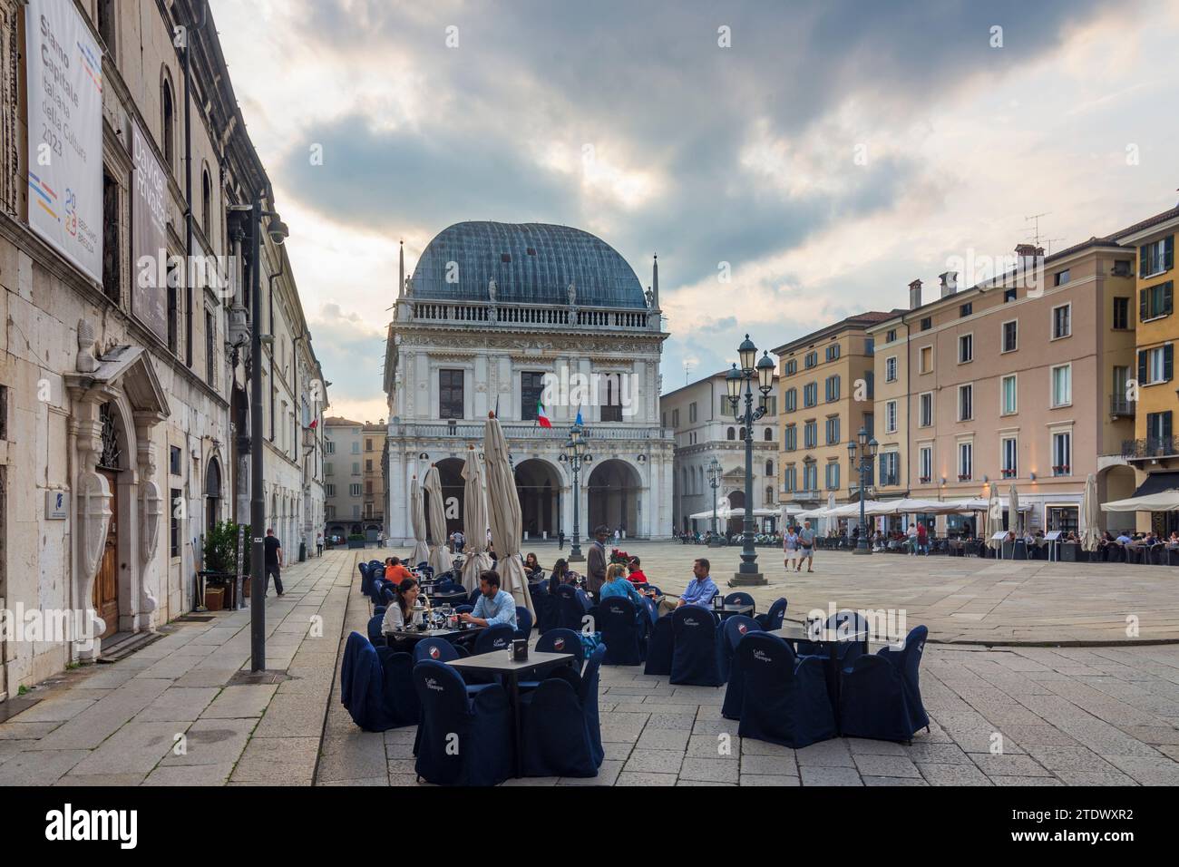 Brescia: square Piazza della Loggia, Palazzo della Loggia (current Town ...