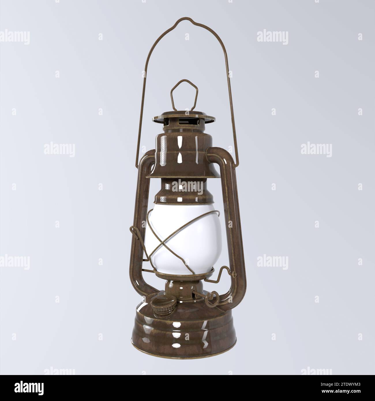 Gas Lamp isolated on white background Stock Photo - Alamy
