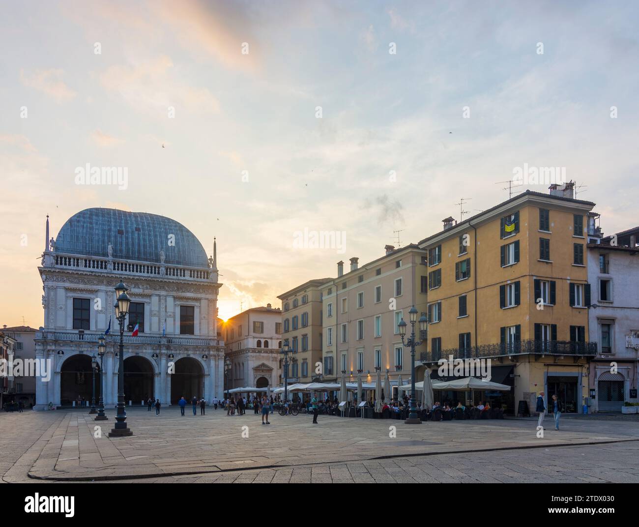 Brescia: square Piazza della Loggia, Palazzo della Loggia (current Town ...