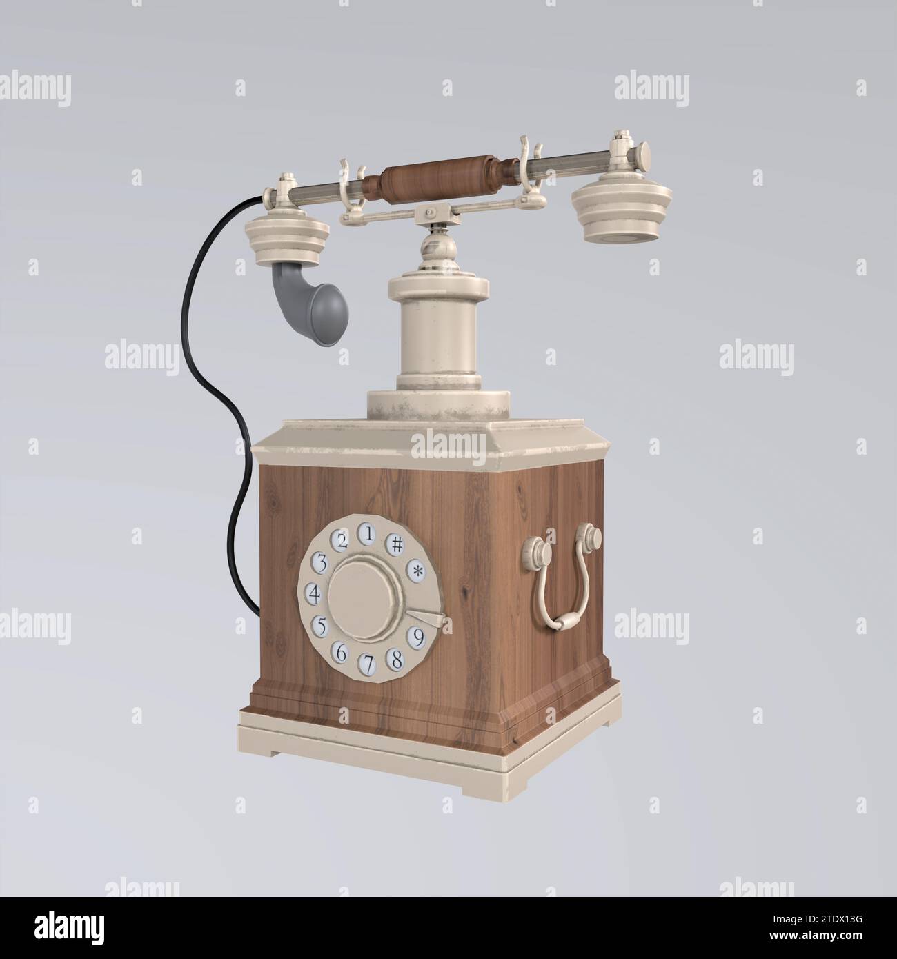 Old Telephone isolated on white background Stock Photo - Alamy