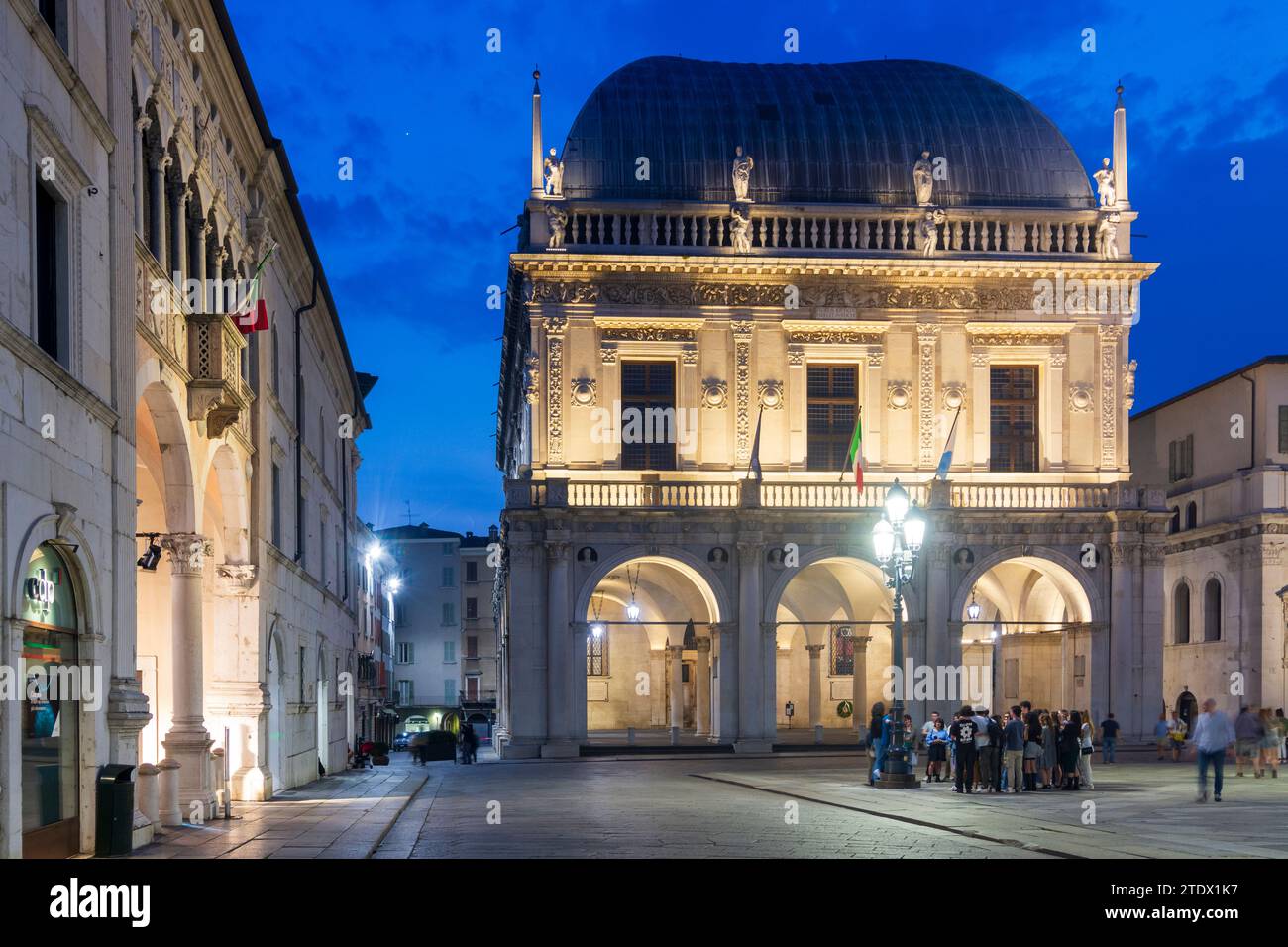Brescia: square Piazza della Loggia, Palazzo della Loggia (current Town ...