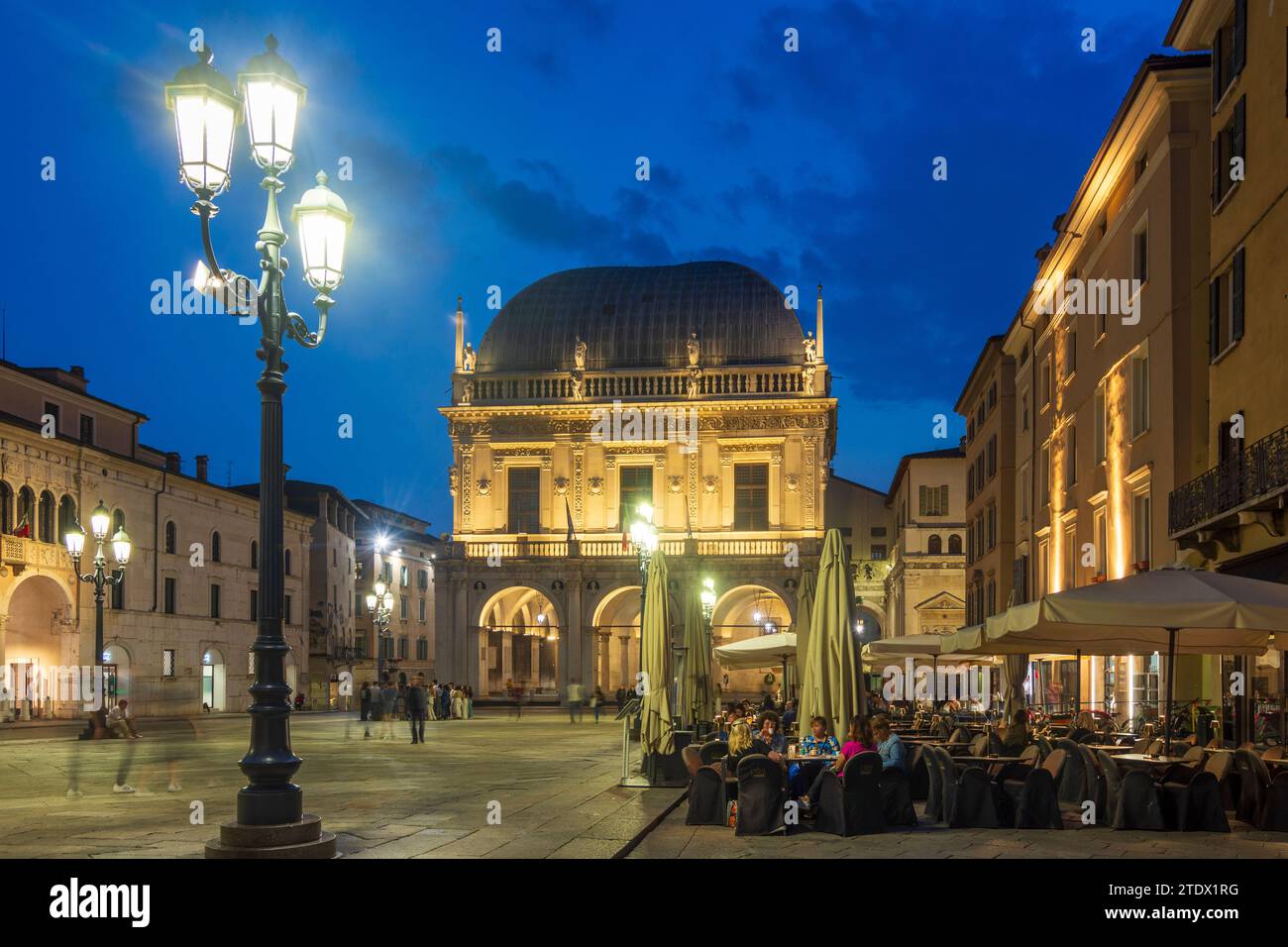 Brescia: square Piazza della Loggia, Palazzo della Loggia (current Town ...