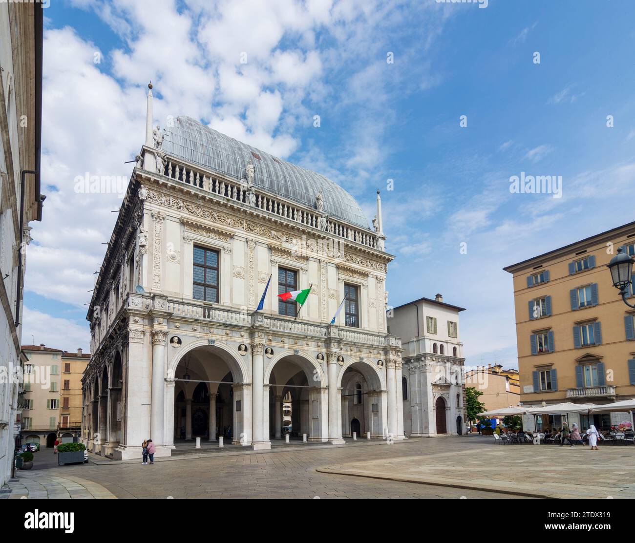 Brescia: square Piazza della Loggia, Palazzo della Loggia (current Town ...