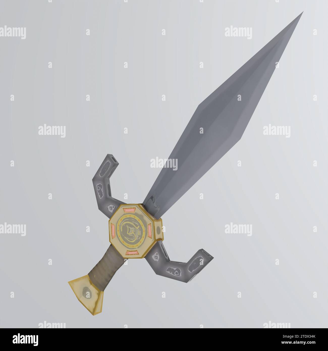 Sword isolated on white background Stock Photo - Alamy