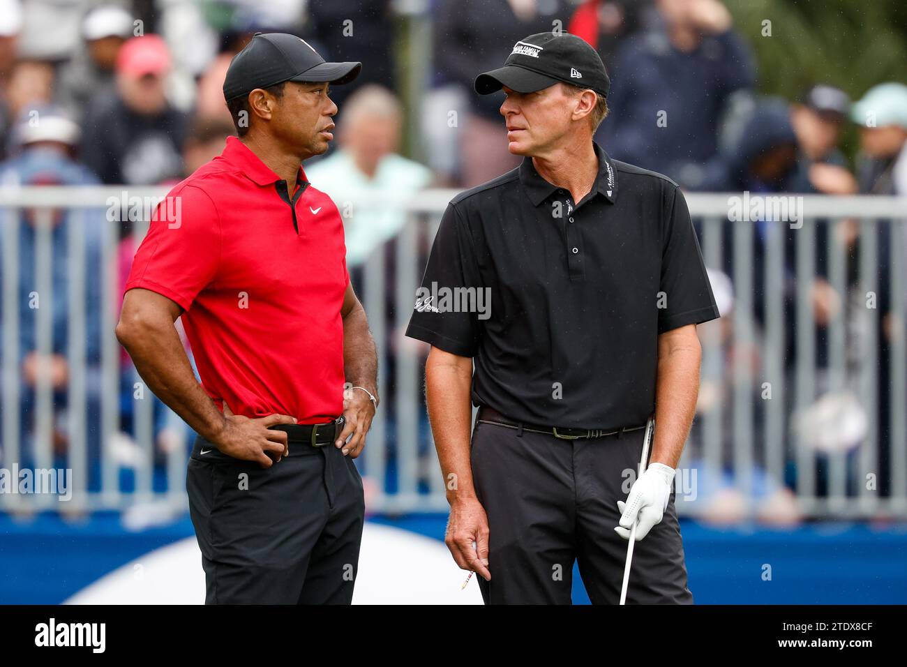 Orlando, Florida, USA. 17th Dec, 2023. Steve Stricker and Tiger Woods ...