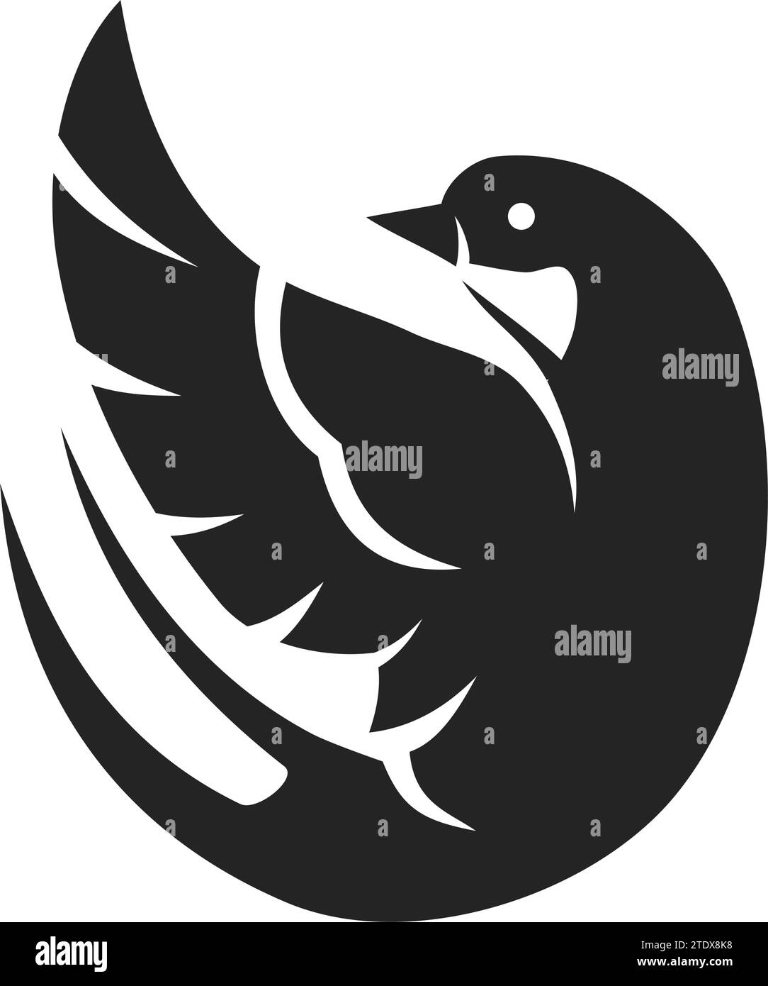 Swallow bird logo template Isolated. Brand Identity. Icon Abstract ...