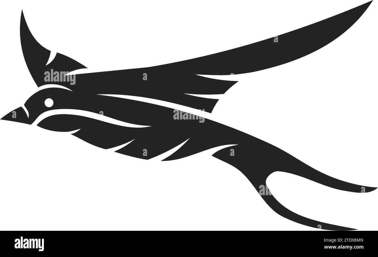 Swallow bird logo template Isolated. Brand Identity. Icon Abstract ...