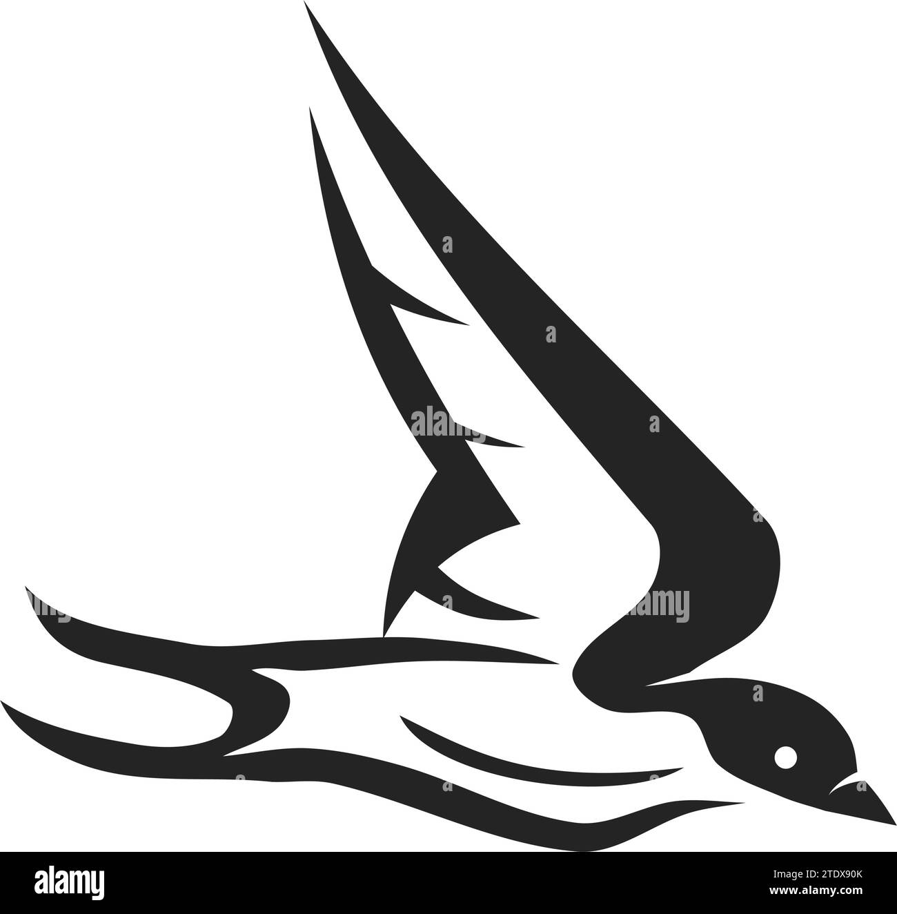 Swallow bird logo template Isolated. Brand Identity. Icon Abstract ...