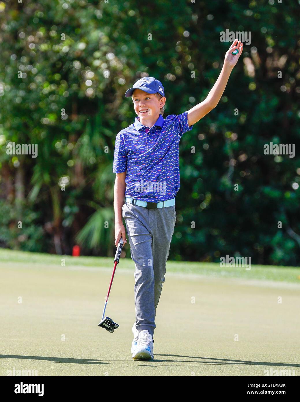 Orlando, Florida, USA. 17th Dec, 2023. Will McGee waves to the crowd ...