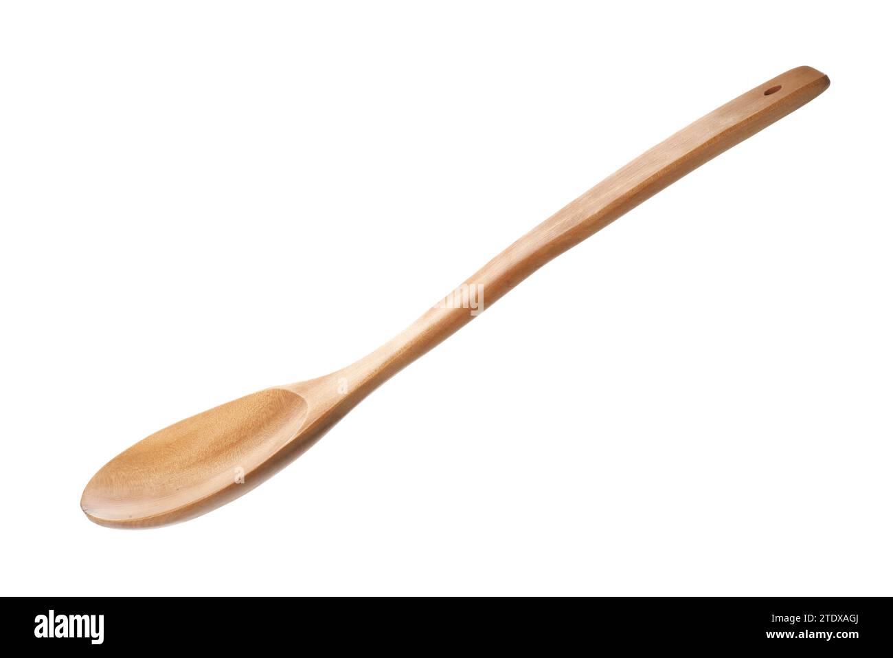 One empty wooden spoon isolated on white Stock Photo - Alamy