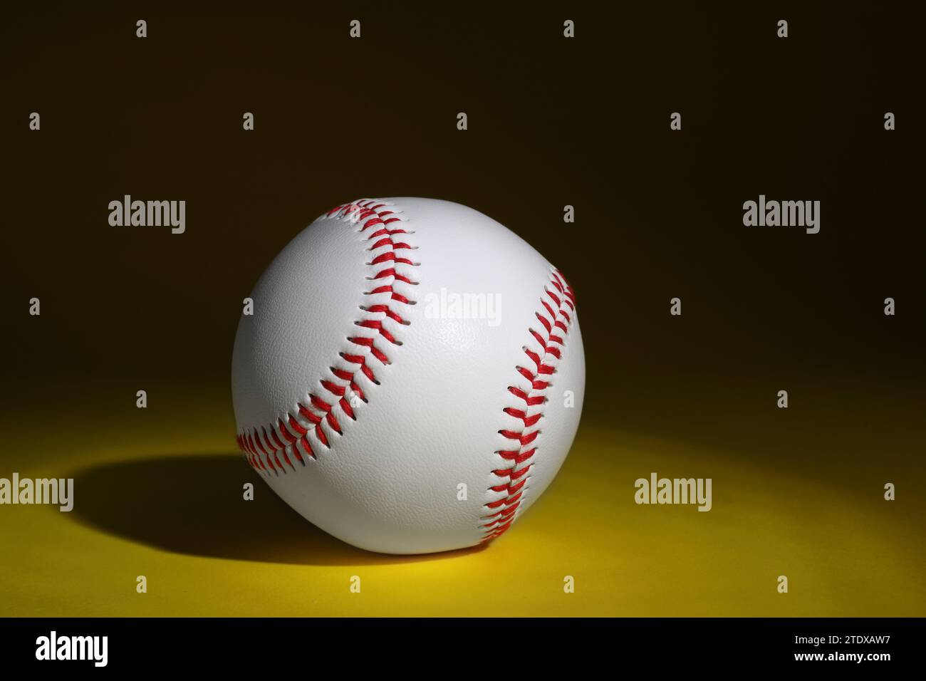 One baseball ball on dark background. Space for text Stock Photo - Alamy