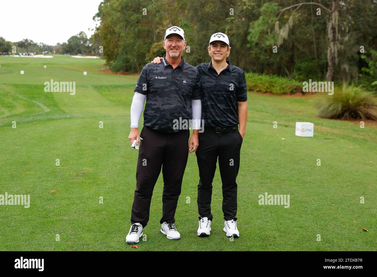 Orlando, Florida, USA. 17th Dec, 2023. David Duval and son Brady Duval ...