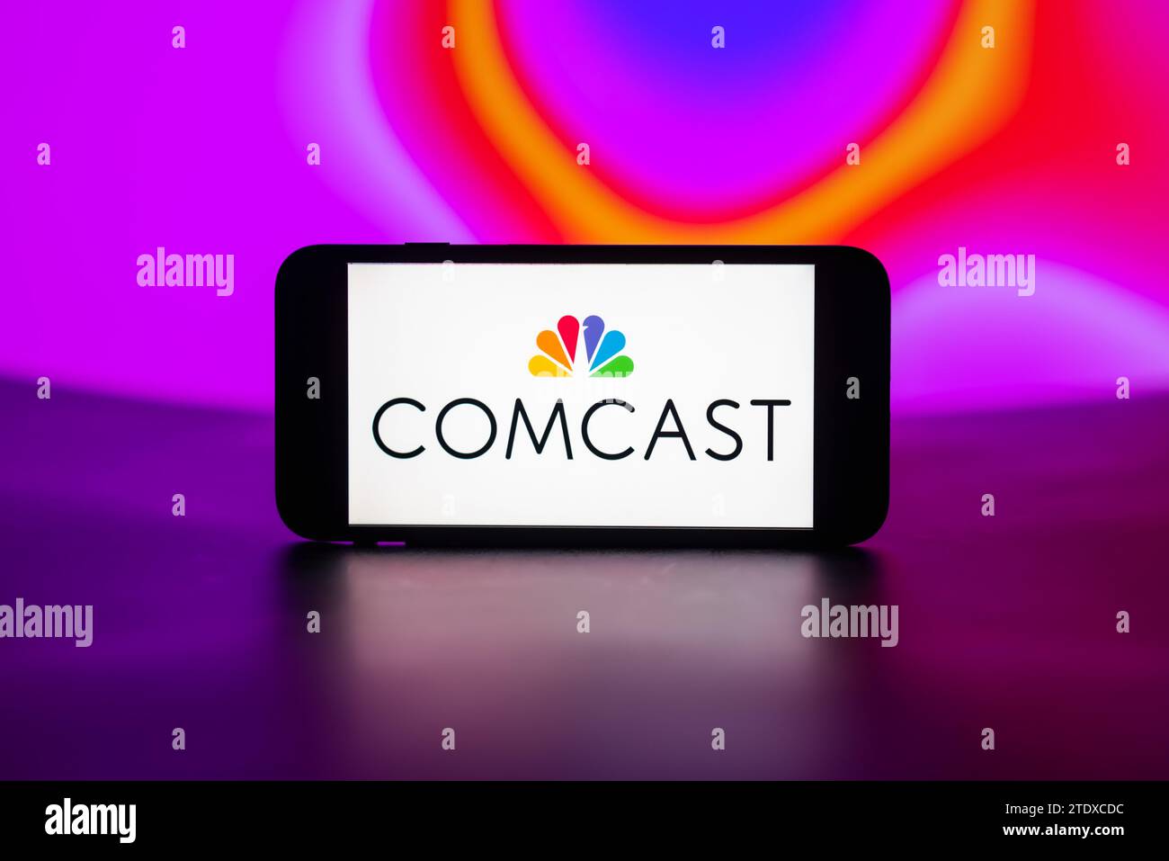 India. 19th Dec, 2023. In this photo illustration, the Comcast logo is ...