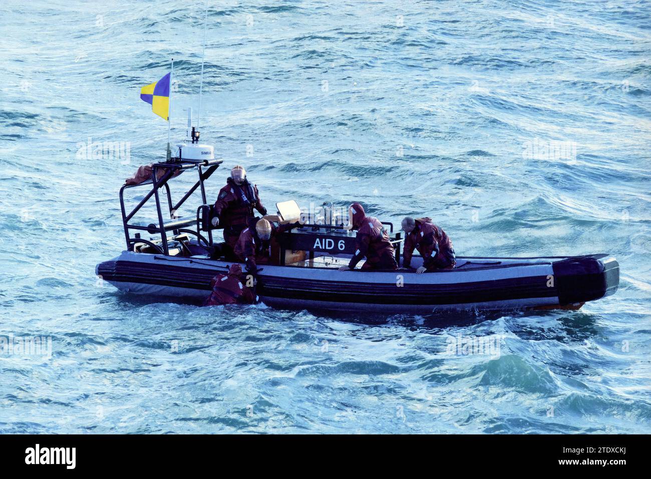 Captain Cees Varkevisser, inspection ship 'Barend Biesheuvel', sends ...